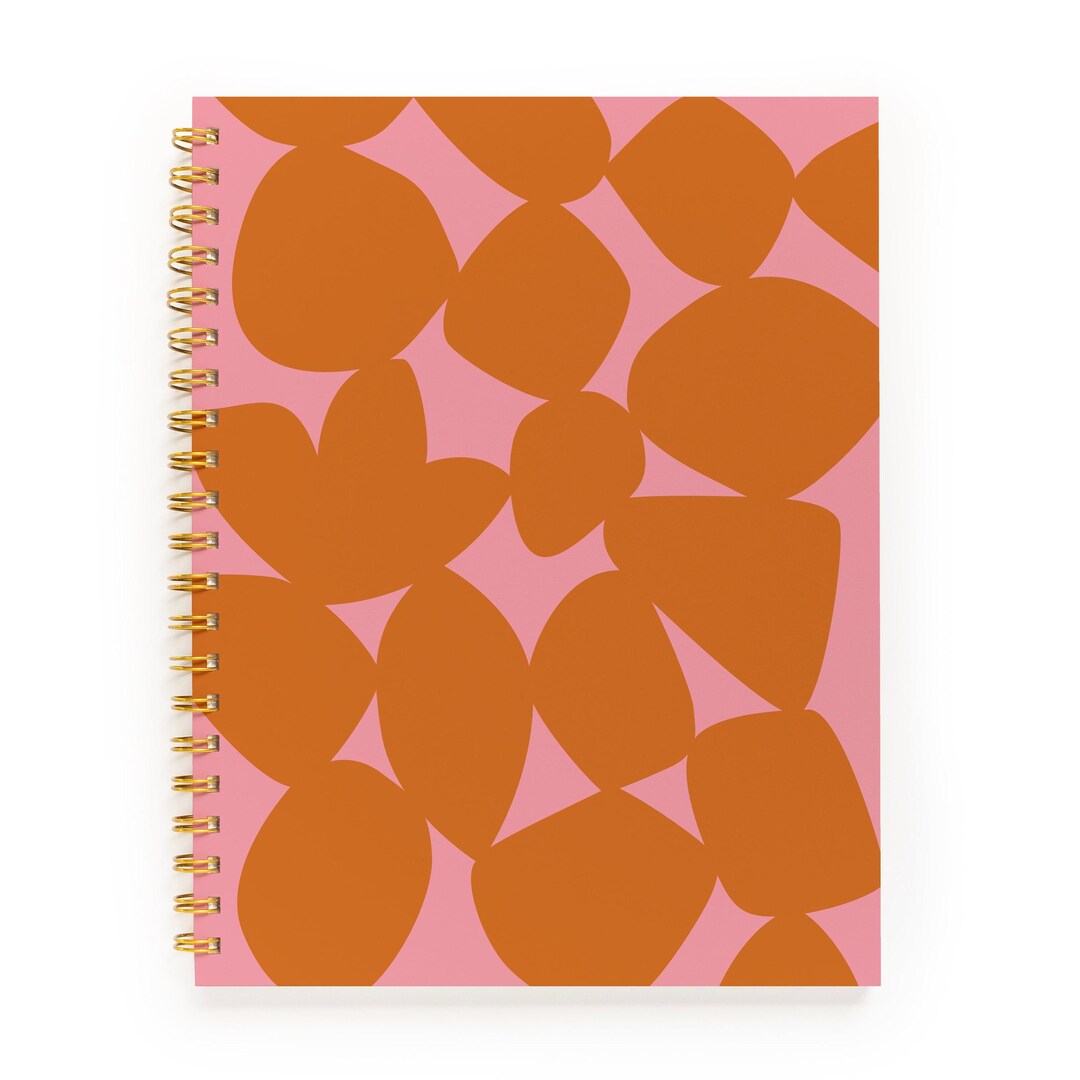 Magma Pebble Sketchbook • 8.5 X 11 Sketchbook With Screen Printed Orang ...