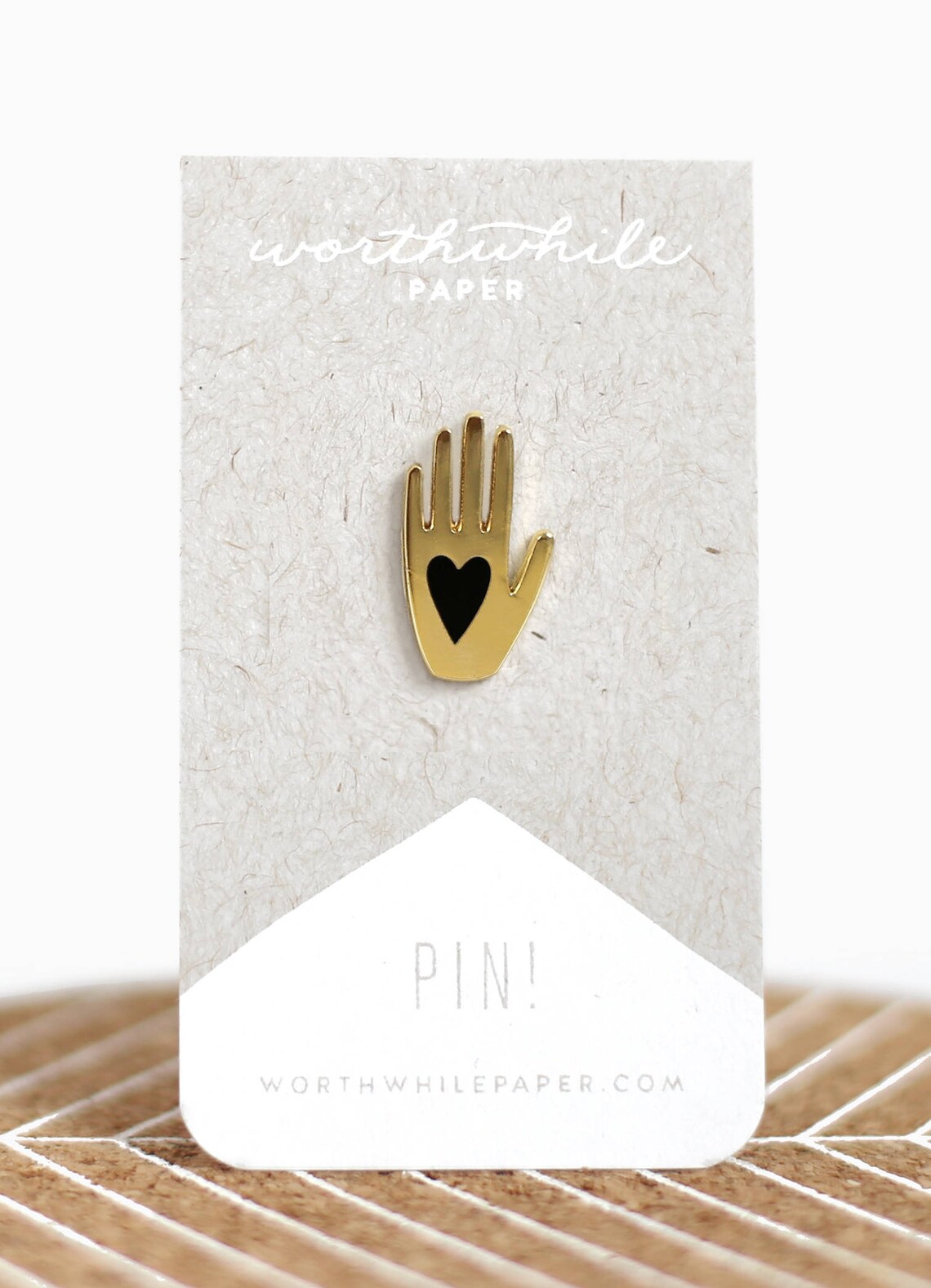Hand Heart Enamel Pin // Gold Hand // Hard Enamel Cloisonné - Etsy
