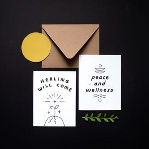 Peace and Wellness - Screen Printed Folding Greeting Card - Etsy
