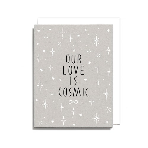 Our Love is Cosmic Screen Printed Folding Greeting Card - Etsy
