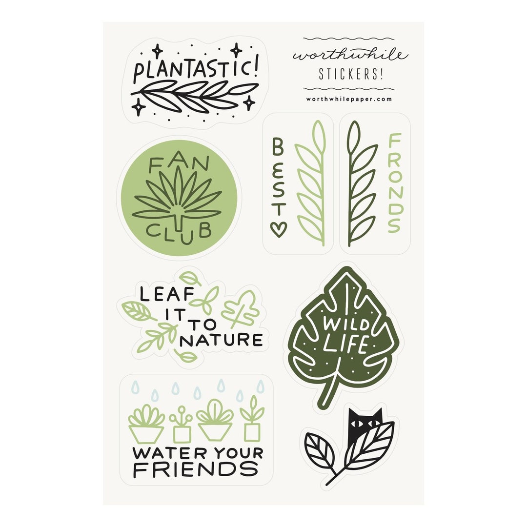 Plants Sticker Sheet Set for Nature Lovers - Etsy