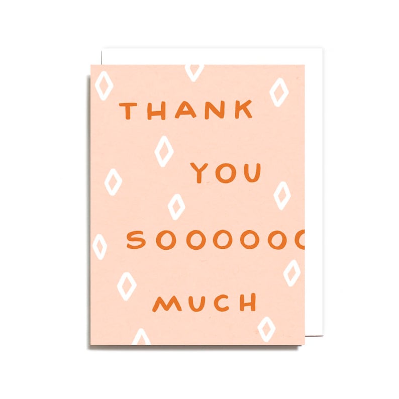 Thank You Sooo Much Screen Printed Folding Thank You Card - Etsy Denmark