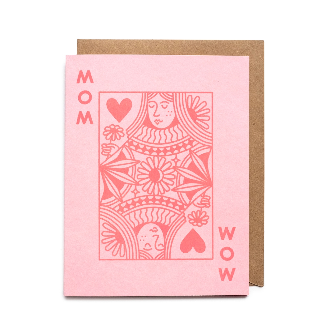 Mom Queen Risograph Printed Mother's Day Card - Etsy