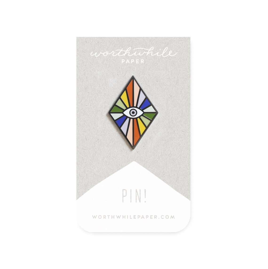 Rainbow Eye Enamel Pin | Etsy