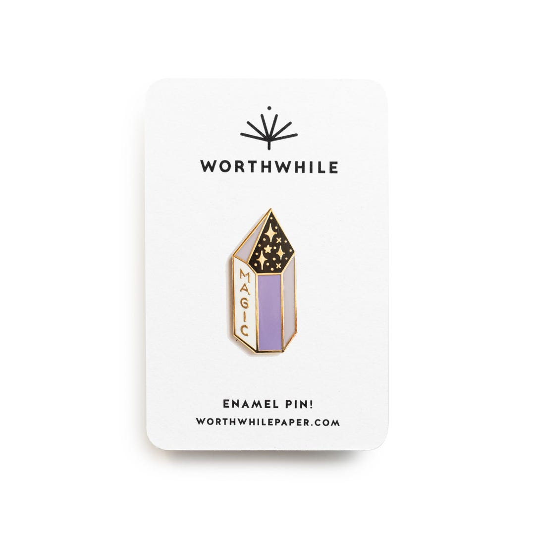 Magic Amethyst Crystal Enamel Pin - Etsy