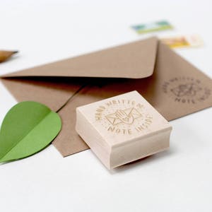 Hand Written Note Inside Rubber Stamp - Etsy