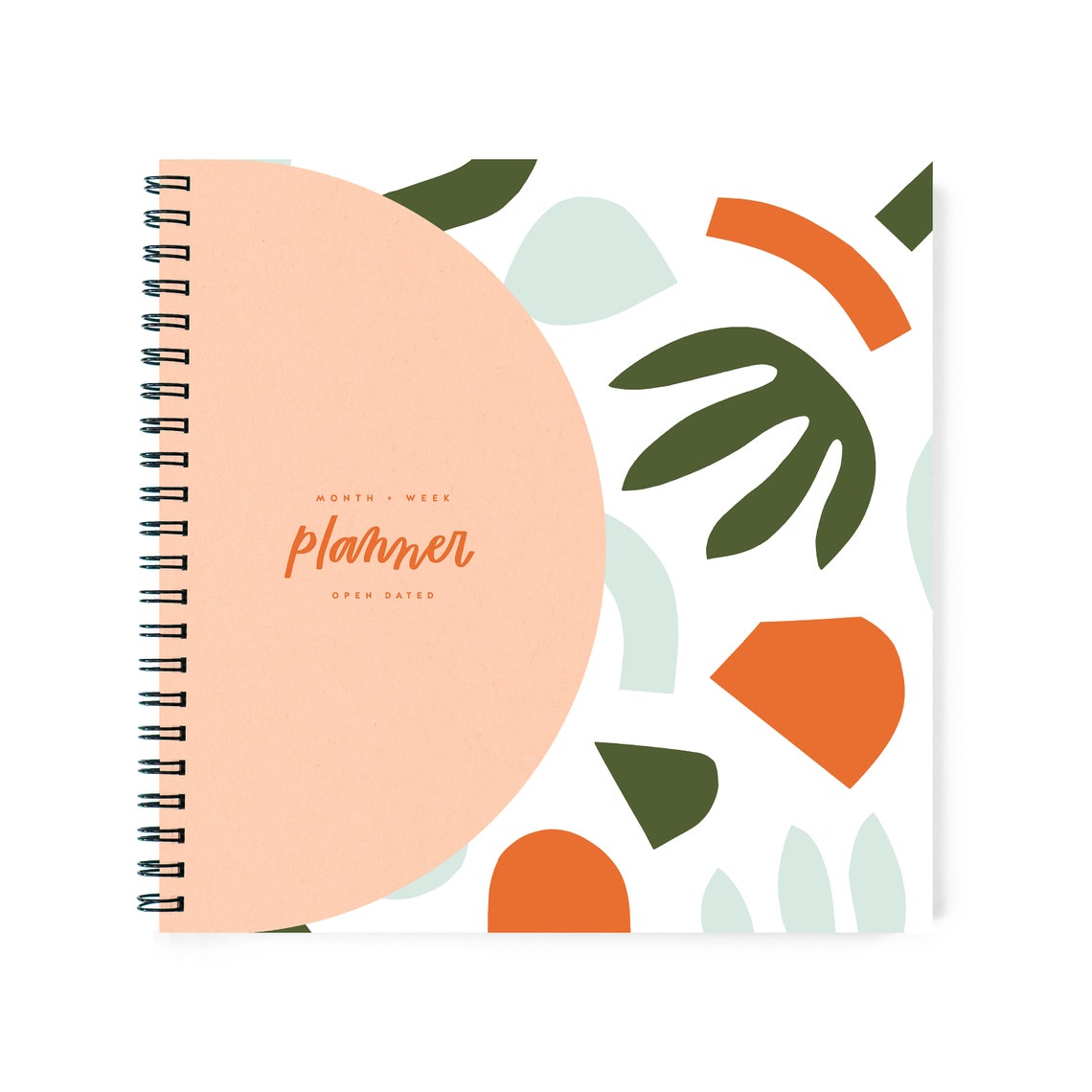 Planner Open Dated Colorful Shapes Design - Etsy