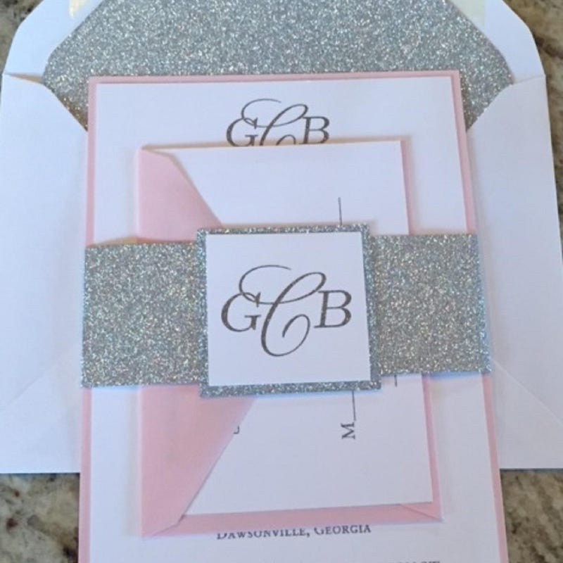 Pink Silver Wedding - Etsy