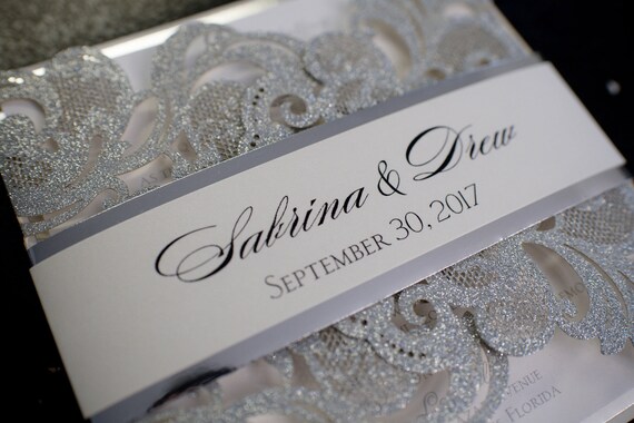 Invitaciones Con Purpurina Glitter Balloon Invitación De