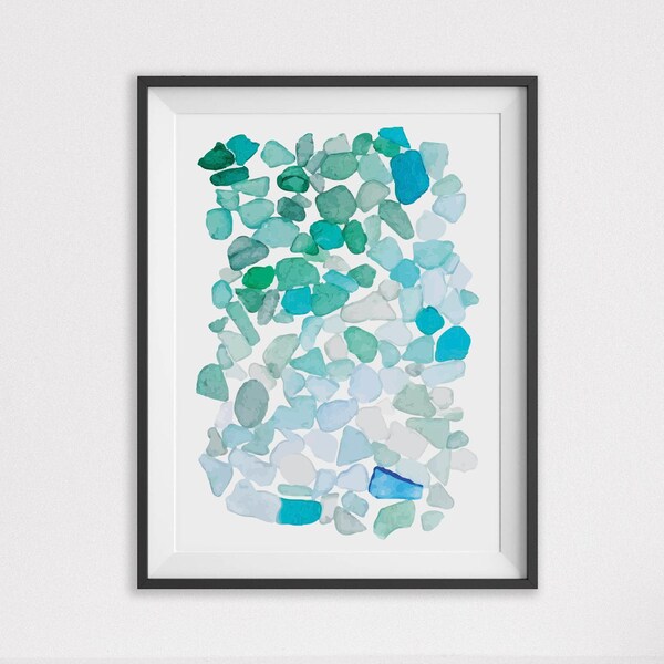 Sea Glass Watercolor - Etsy