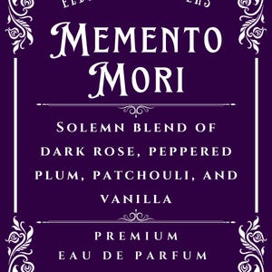 Memento Mori | 30ml Eau De Parfum | 15ml Mini Sample - Etsy