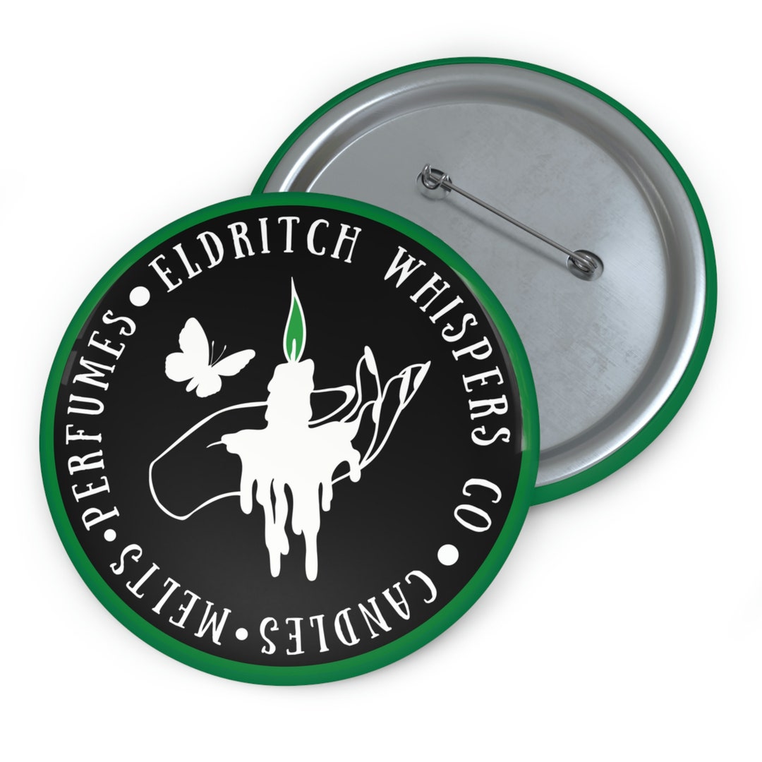 Eldritch Whispers Co Logo Metal Pin Buttons - Etsy