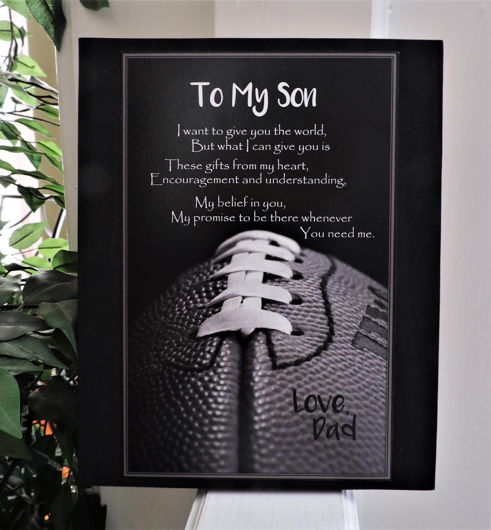 Kids Football Gift Football Sign Gift From Dad to Son - Etsy