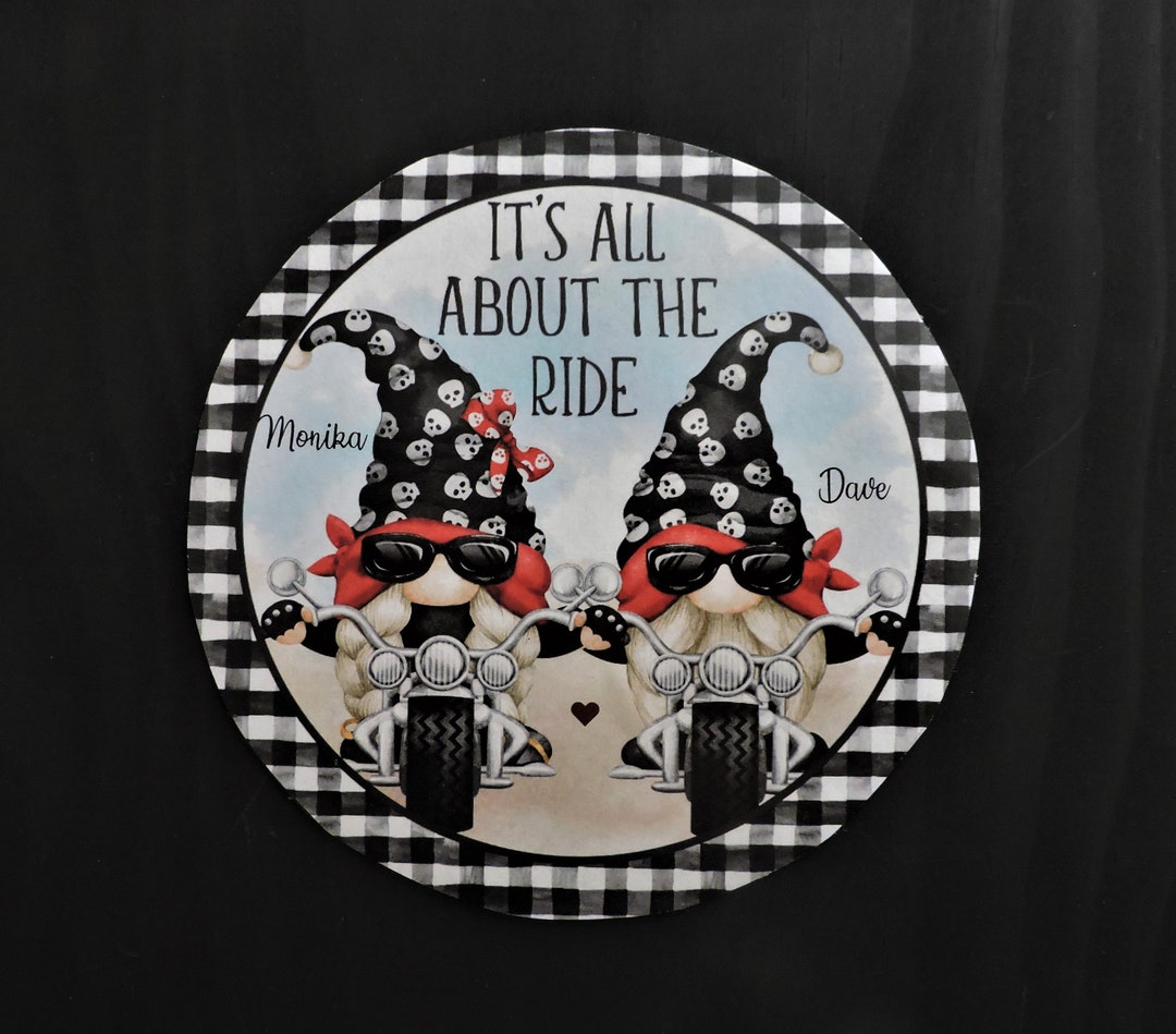 Large Motorcycle Magnet, Gnomes Riding Motorcycles, Gnome Magnet, It's ...