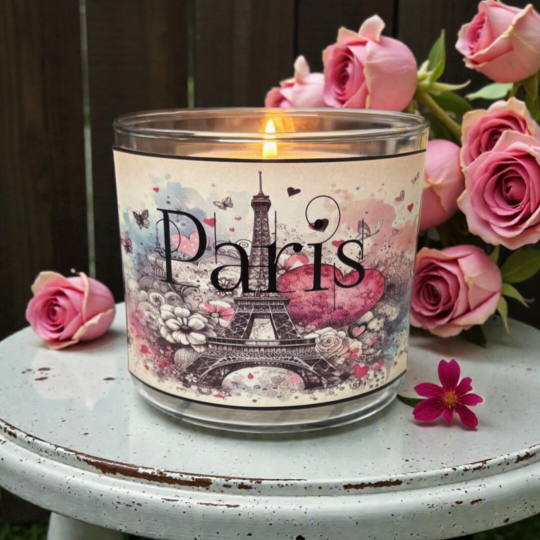 Paris Candle | Eiffel Tower French Decor, Scented Candle - Etsy