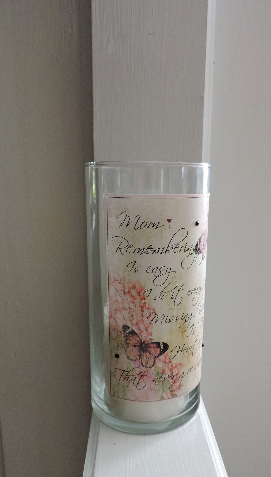Dad Candle Holder Dad Memorial Candle Mom Memorial Gift | Etsy