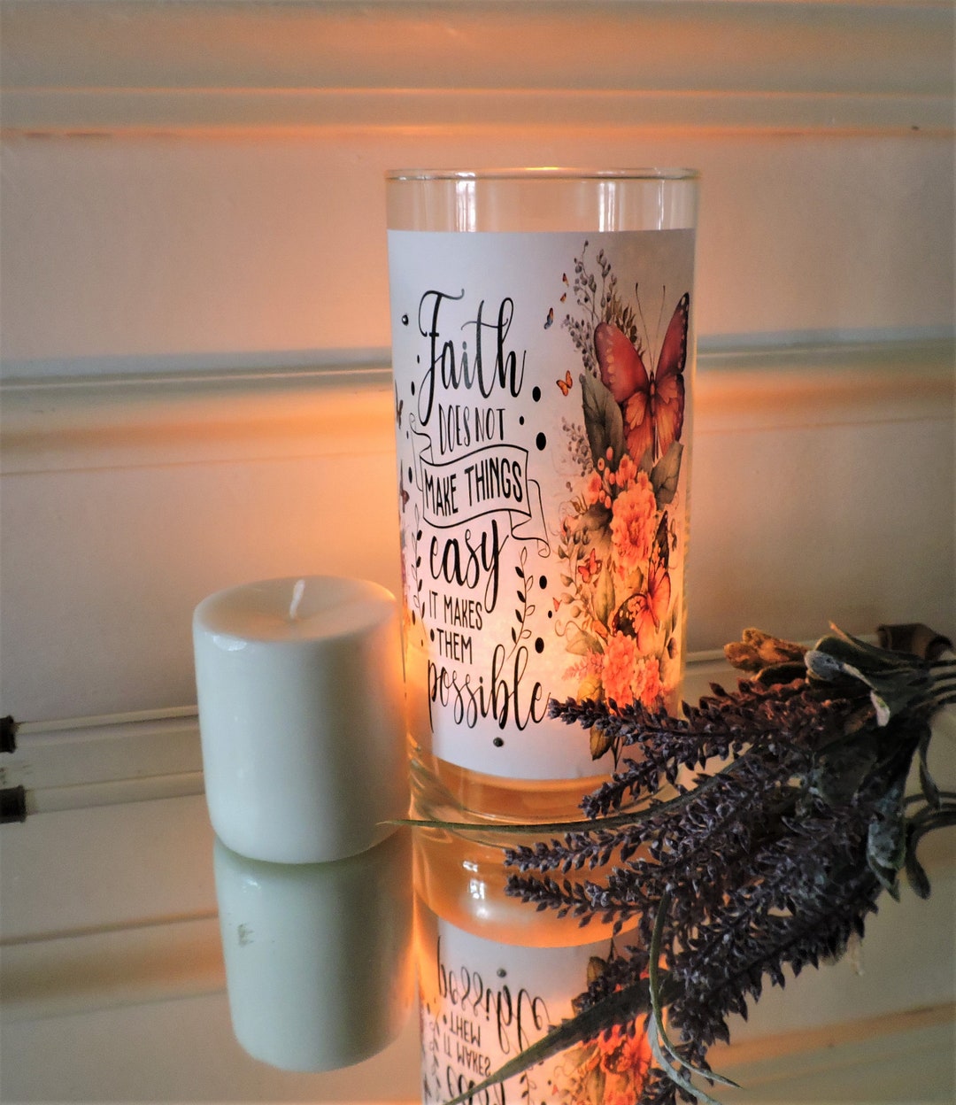 Religious Candle Bible Verse Christian Candle Faith Verse Christian ...