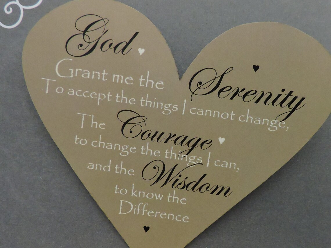 Serenity Prayer AA Recovery Sobriety Gift Rehab Gift - Etsy