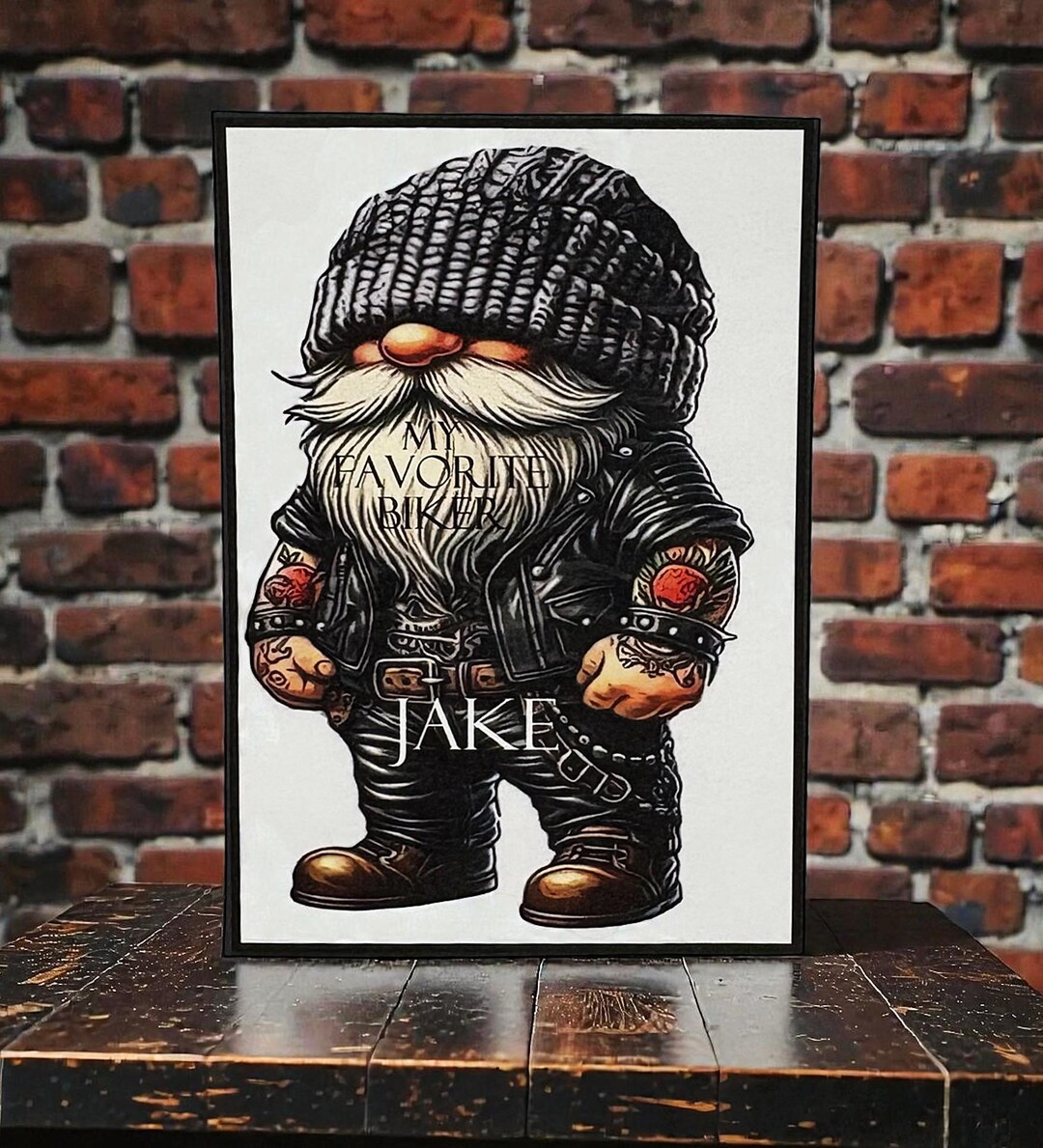 Gnome Motorcycle Magnet, Personalized Biker Gnome , Garage Decor - Etsy