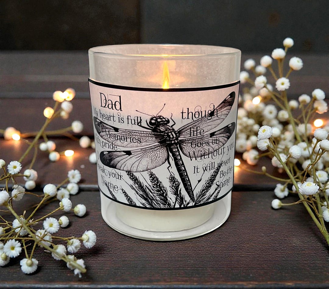 Loss of Dad Memorial Candle: Sympathy Remembrance Gift - Etsy