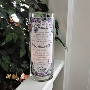 Personalized Memorial Candle Holder Dad Memorial Candle Mom Memorial ...