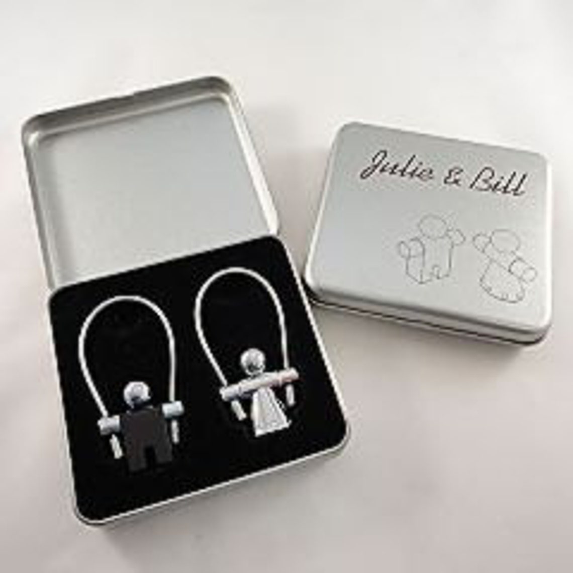 Keyring Duo in Presentation Box - Personalized/monogrammed - Laser ...