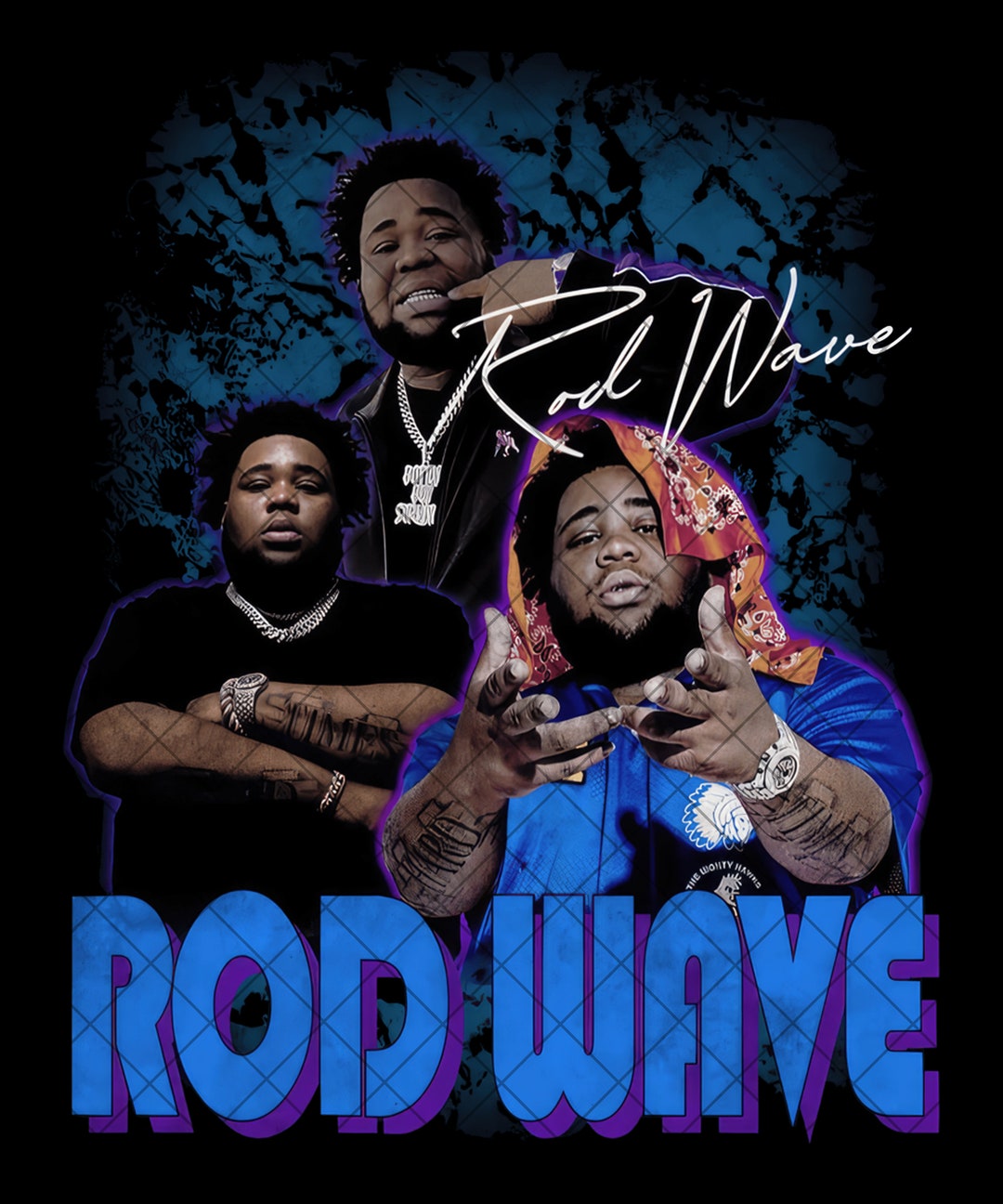 Rod Wave Png Design, Rod Wave Nostalgia Rap Music Png, Retro Tour ...