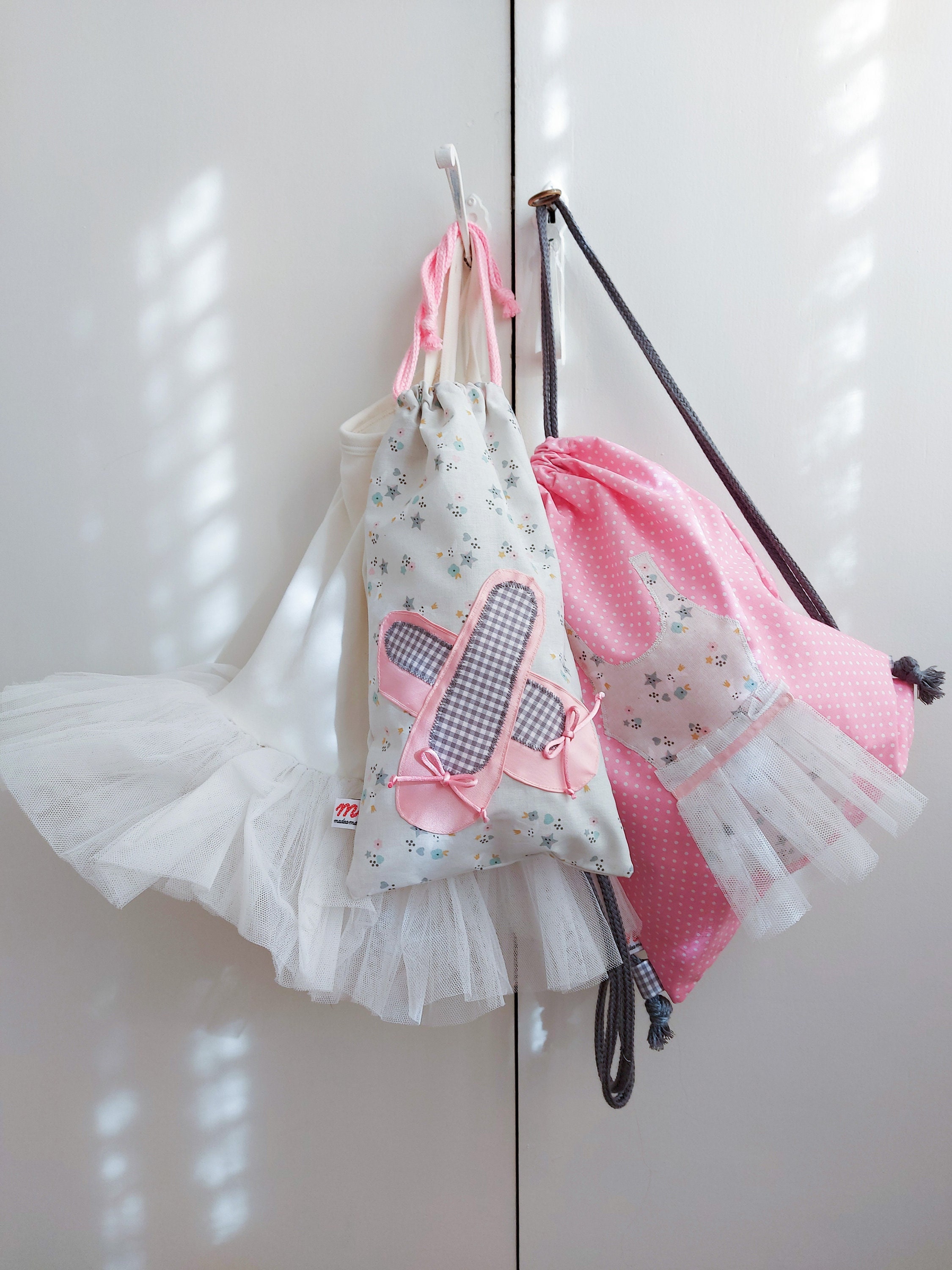 Ballet Shoe Bag, Handmade Cotton Dance Bag, Sac to Carry Dance ...