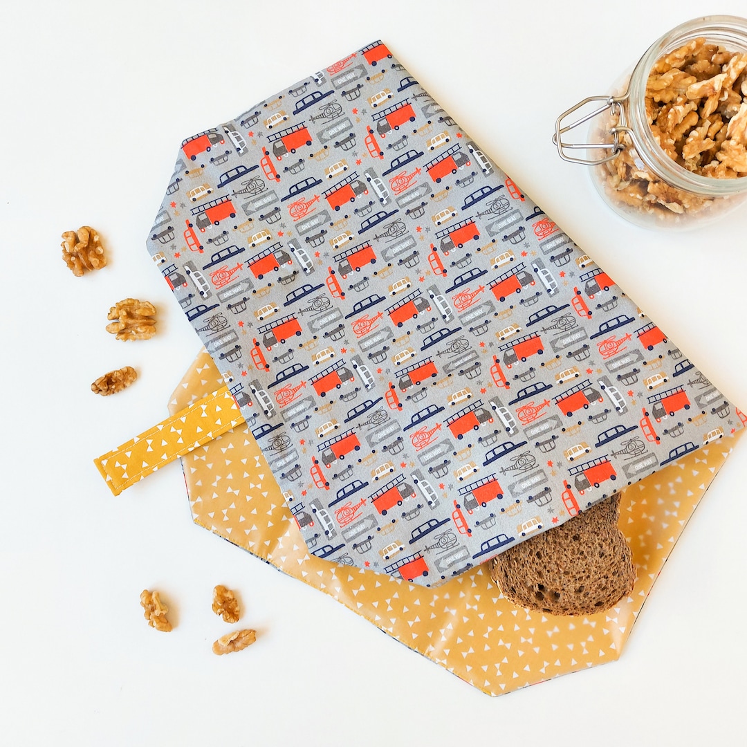 Handmade Reusable Sandwich Wrap: Sustainable Cotton Food Wrapper - Etsy