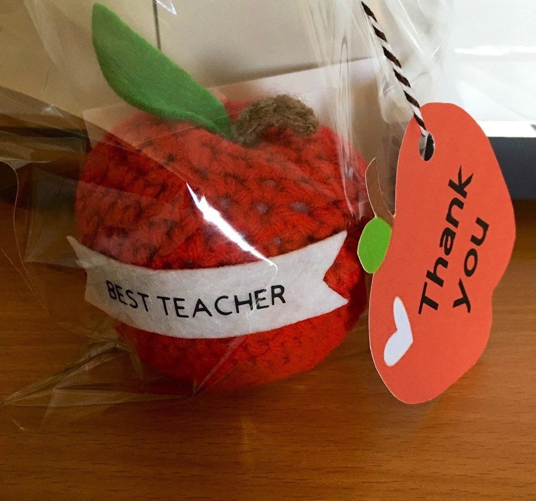 Teachers Appreciation Apple Gift/ Crochet Apple/ Teachers Apple ...