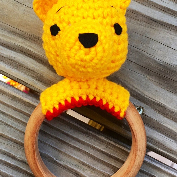 Winnie the Pooh Baby Rattle - Etsy