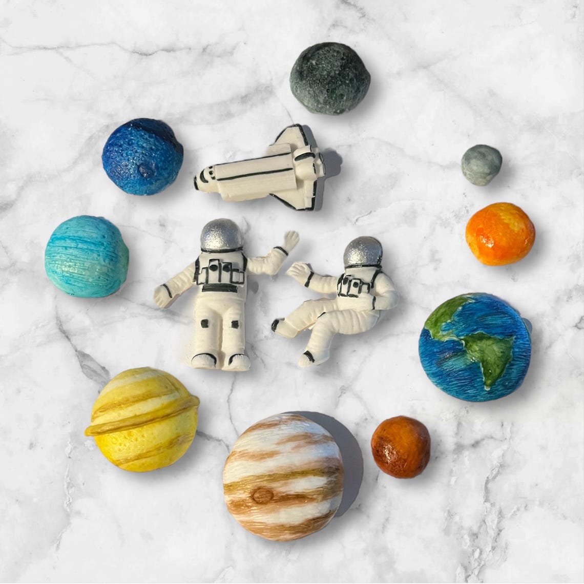 Fondant Cake Toppers NASA Space Planets Galaxy Cake Decorations ...
