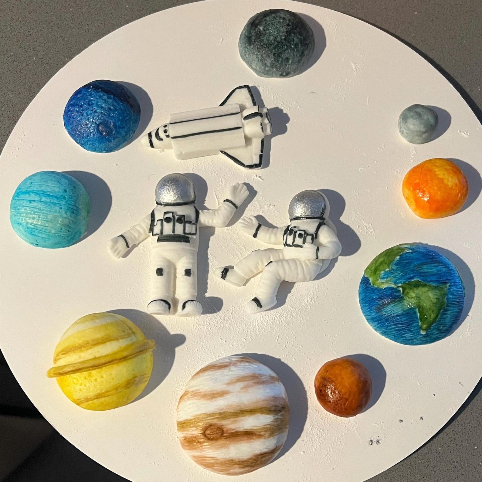 Fondant Cake Toppers NASA Space Planets Galaxy Cake Decorations ...