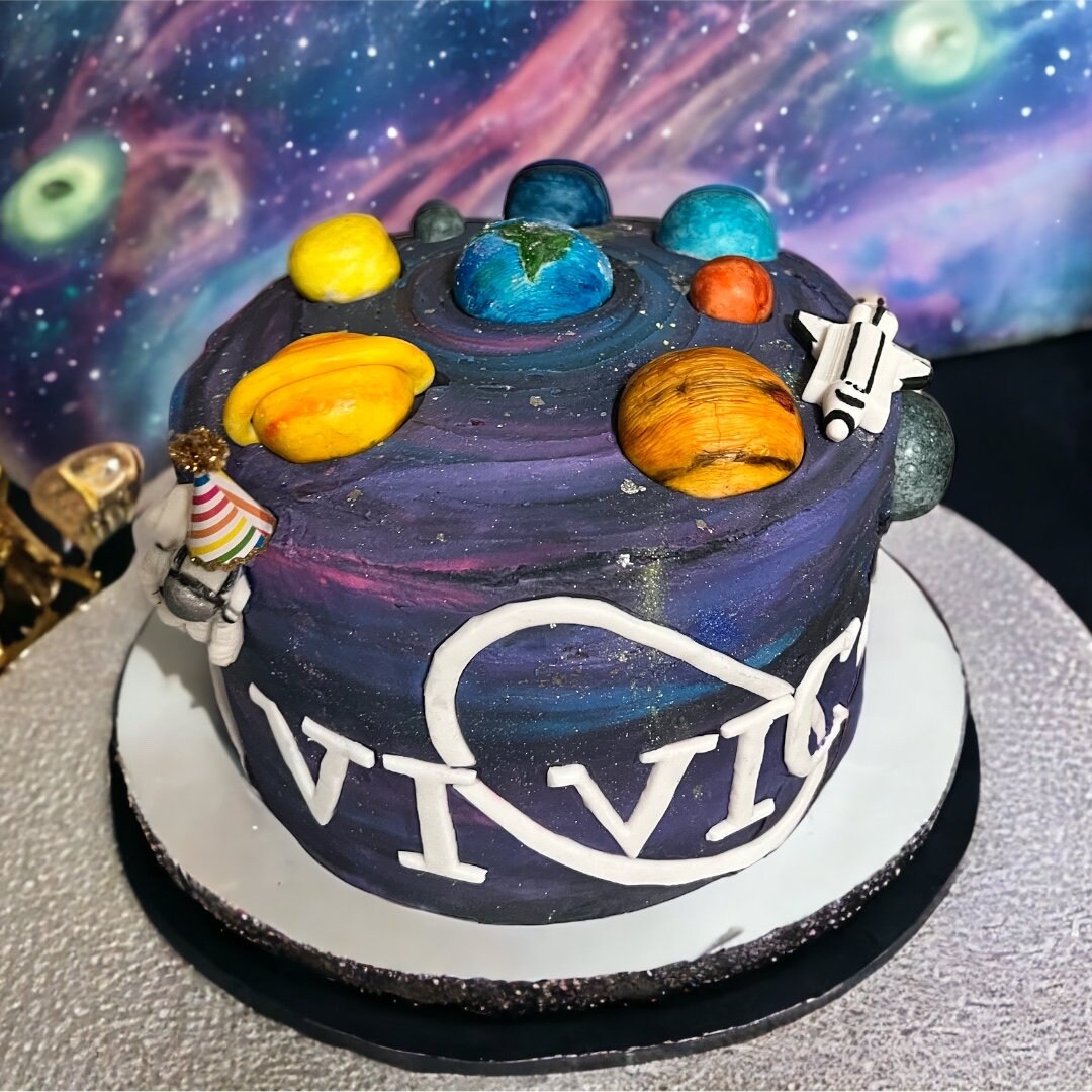 Fondant Cake Toppers NASA Space Planets Galaxy Cake Decorations ...