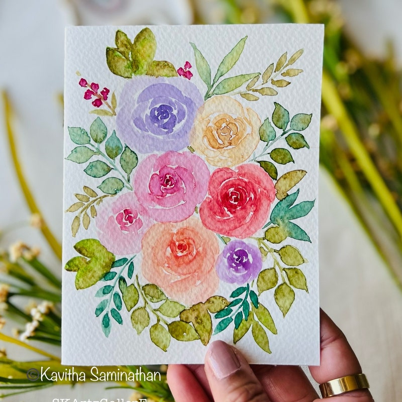 Hand Painted Greeting Cards - Etsy