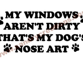 Dog Nose Art Window Decal - Etsy