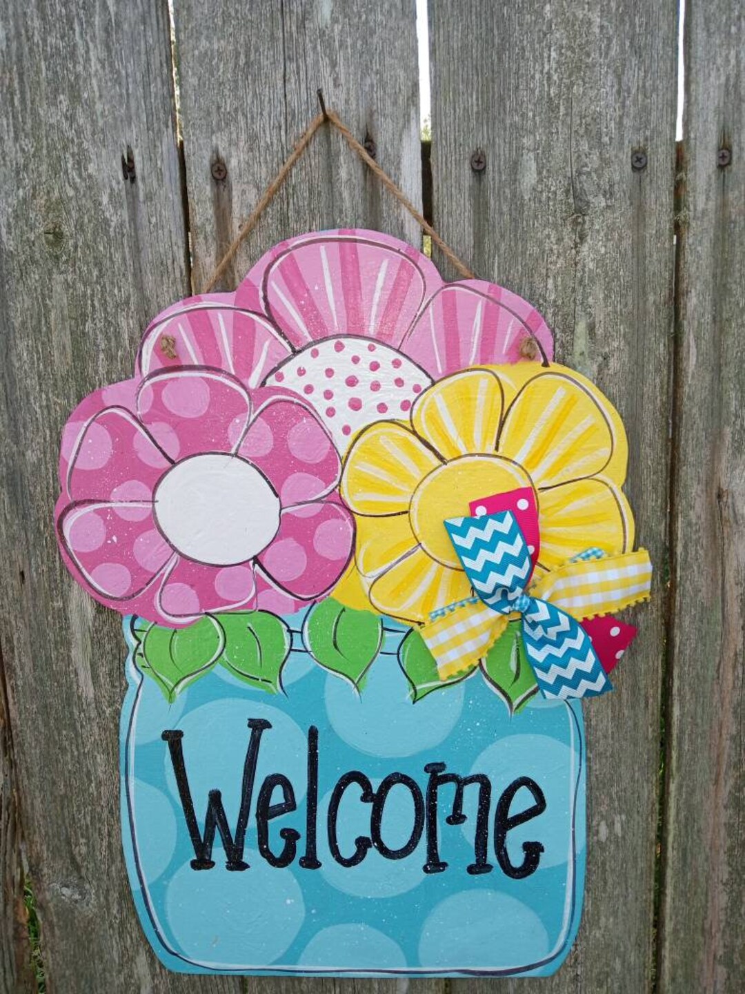 Spring Door Hanger, Spring Decor, Wood Door Hanger, Farmhouse Decor ...