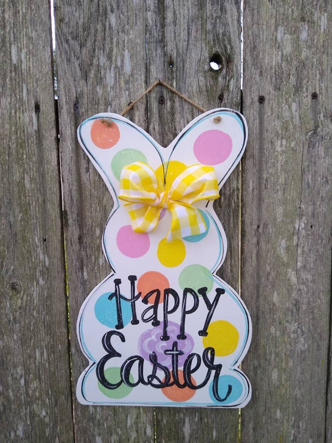 Easter Bunny Door Hanger Easter Decor Bunny Door Hanger - Etsy
