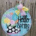 Spring Door Hanger, Spring Decor, Wood Door Hanger, Farmhouse Decor ...