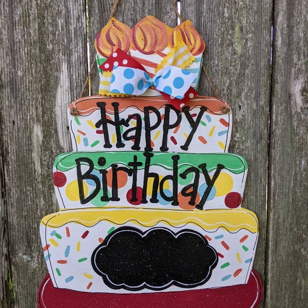Happy Birthday Door Sign - Etsy