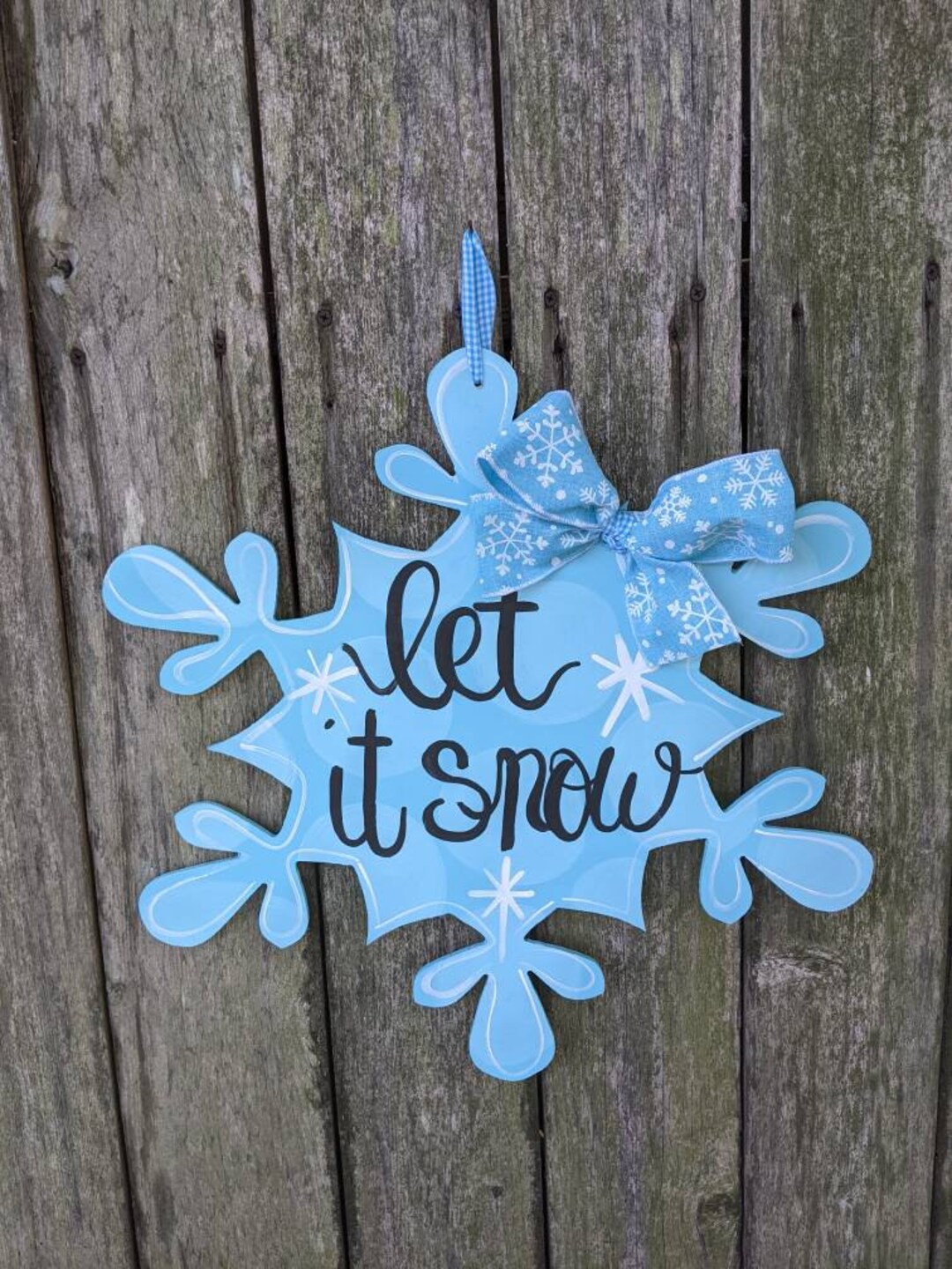 Christmas Door Hanger, Winter Door Hanger, Snowflake Door Hanger ...