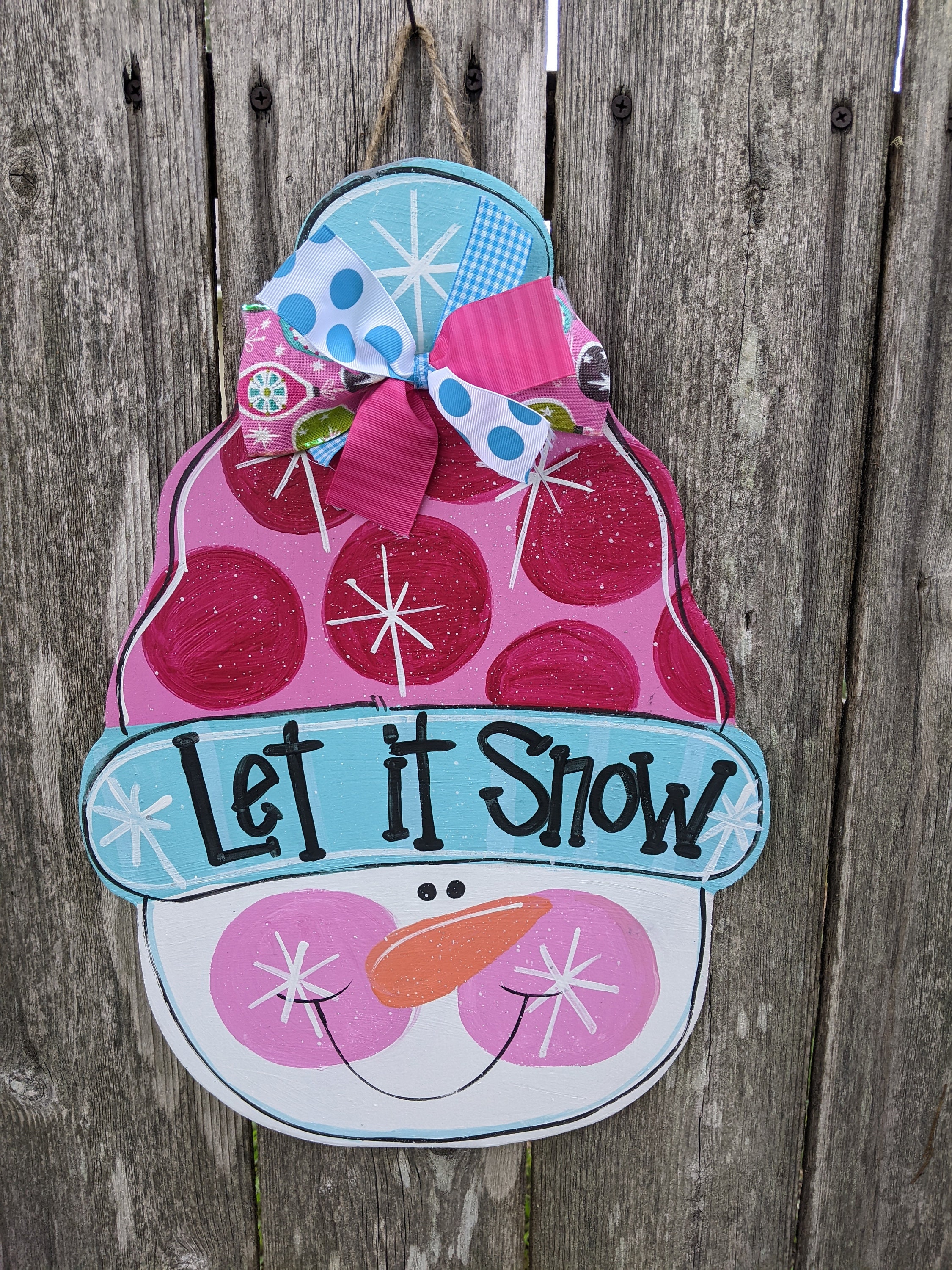 Snowman Door Hanger, Winter Door Hanger, Winter Decor, Personalized ...