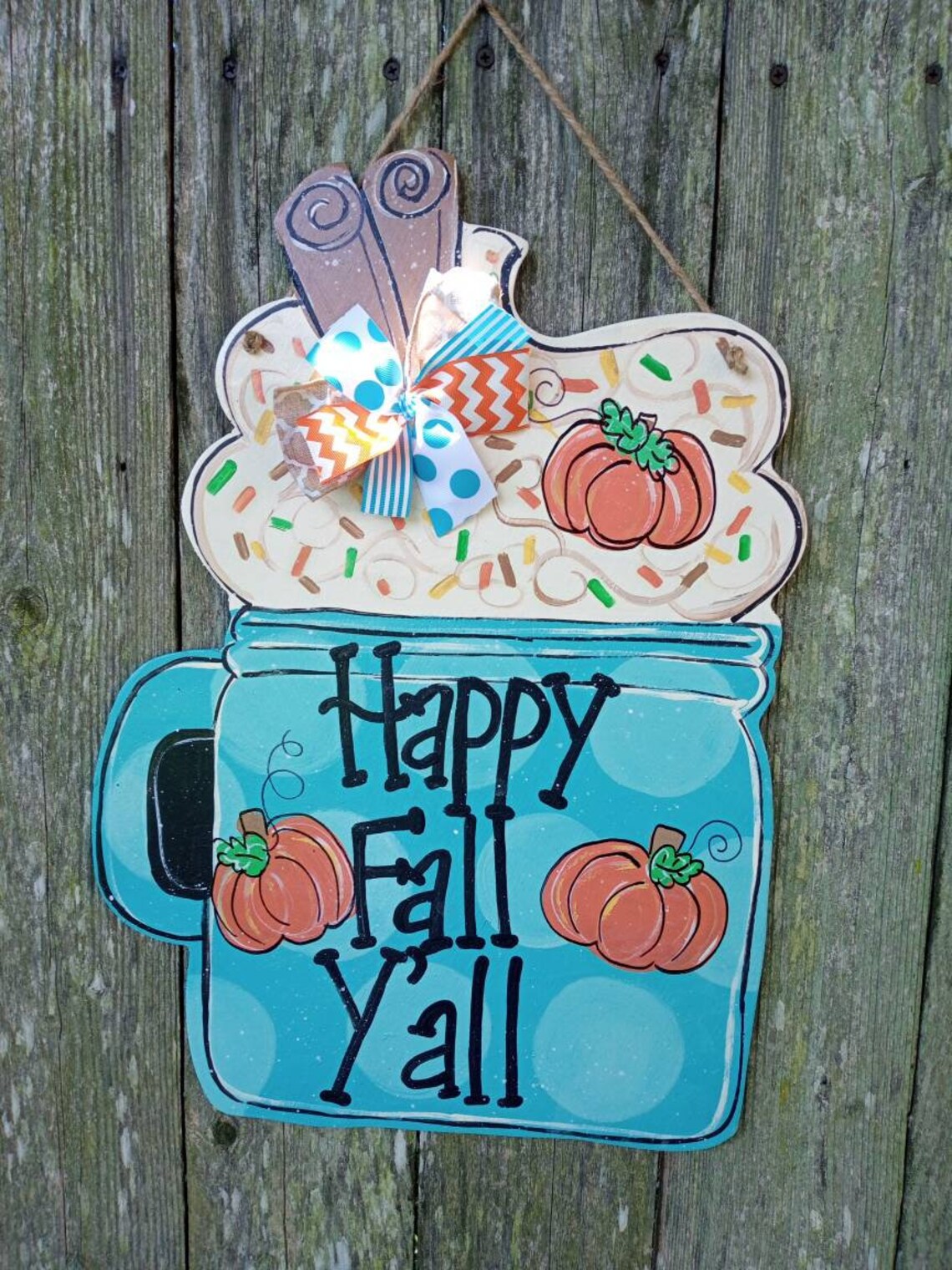 Fall Door Hanger, Fall Decor, Happy Fall Y'all, Wood Door Hanger ...
