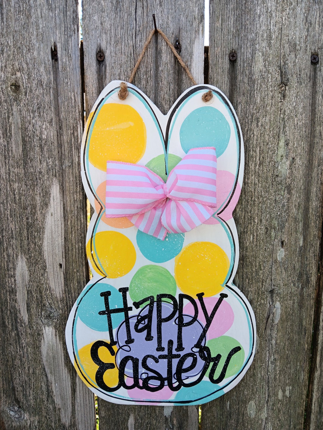 Easter Peep Door Hanger, Happy Easter, Easter Decor, Spring Door Hanger ...