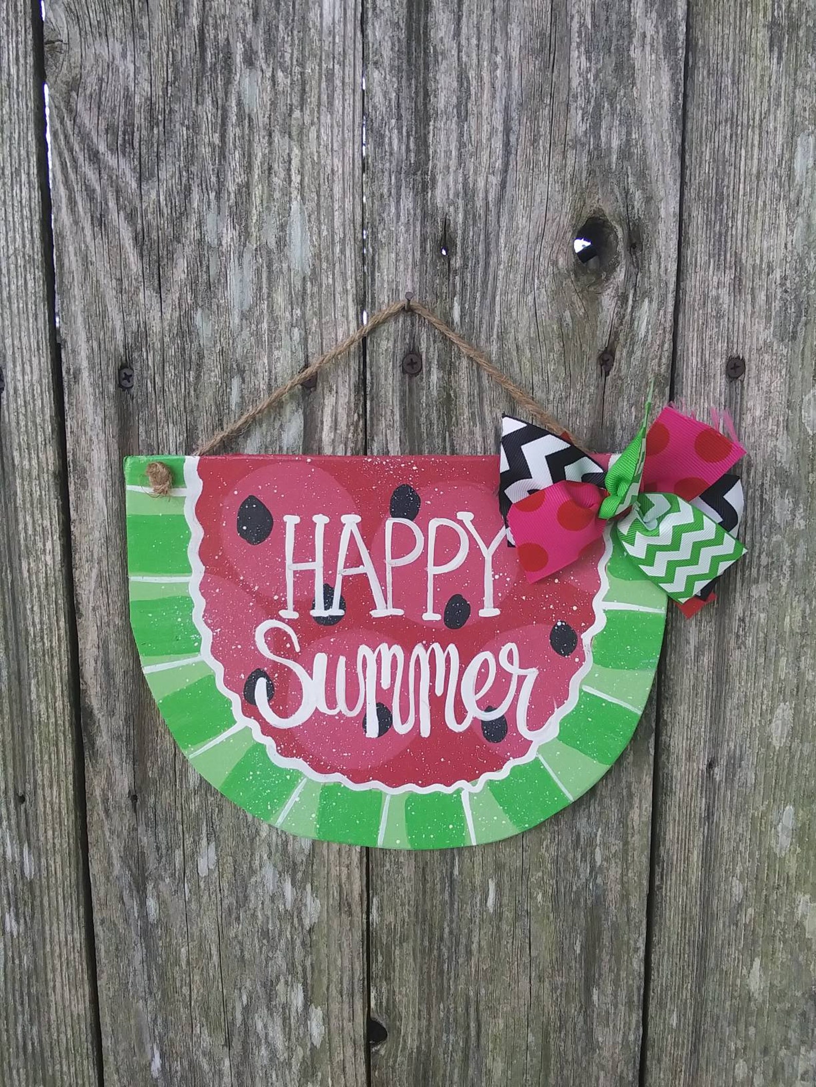 Watermelon Door Hanger Summer Door Hanger Summer Decor Etsy