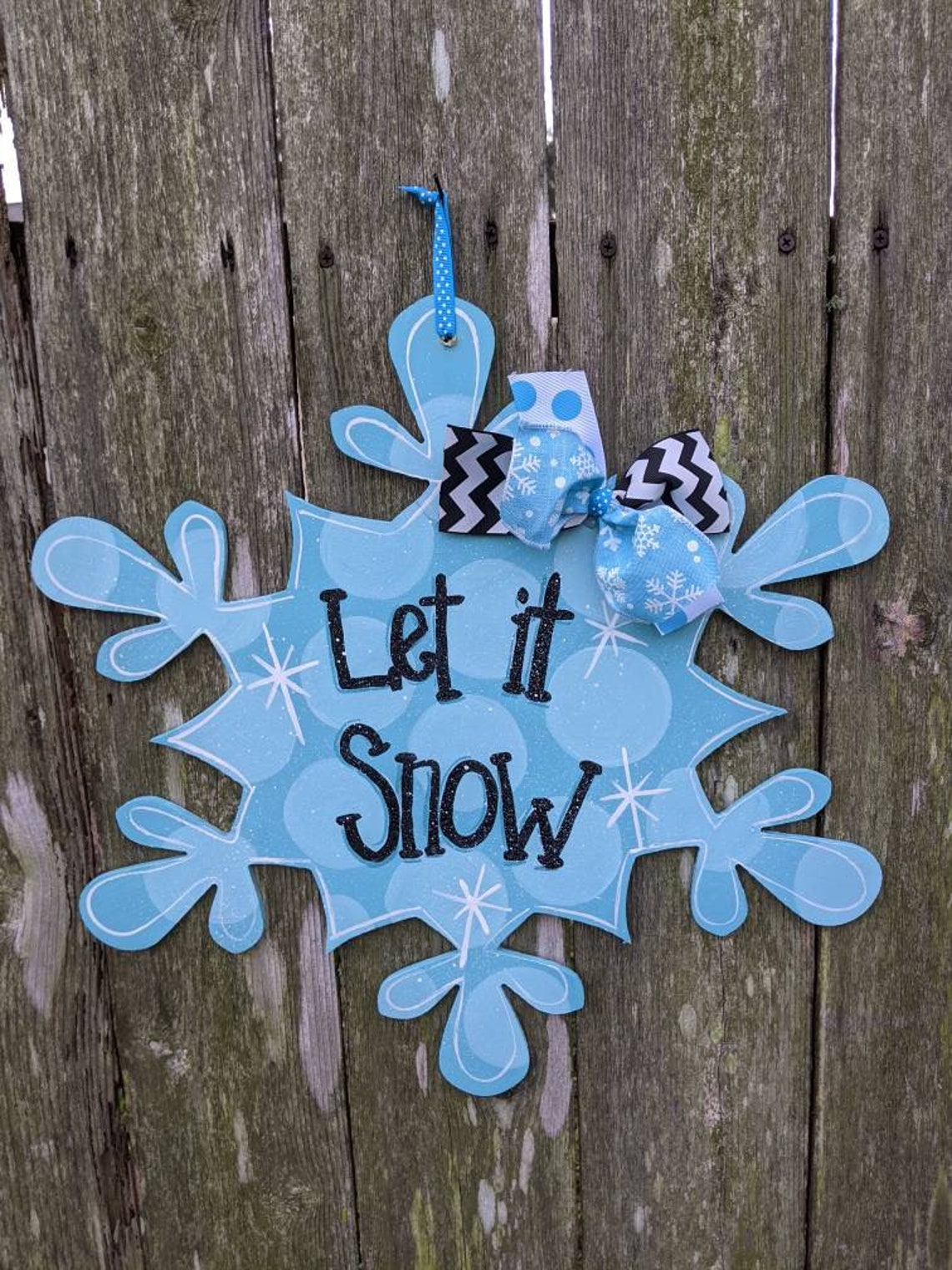 Snowflake Door Hanger Winter Door Hanger Winter Decor Let - Etsy