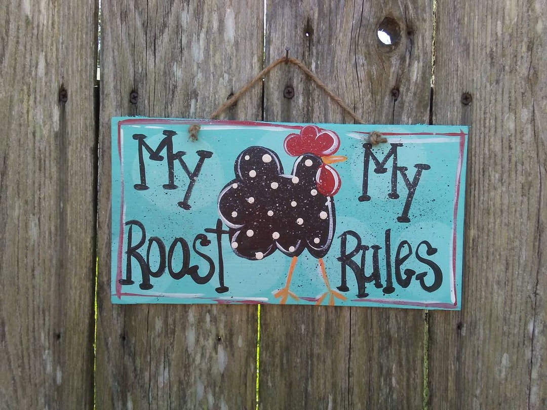 Rooster Wood Sign, Farmhouse Decor, Chicken Sign, Farmhouse Sign ...