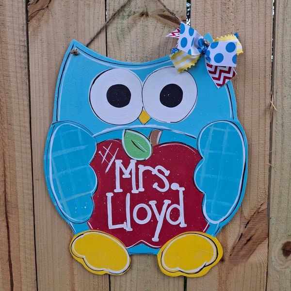 Owl Teacher Sign - Etsy