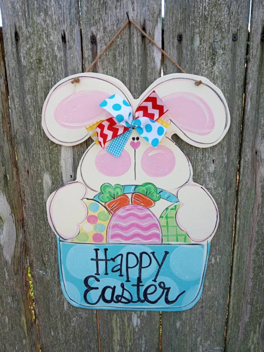 Easter Door Hanger, Easter Bunny Door Hanger, Easter Bunny, Spring ...