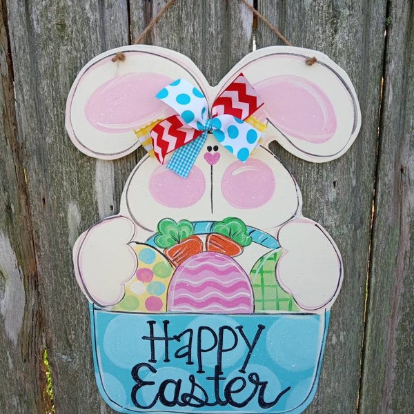 Easter Bunny Door Hanger - Etsy
